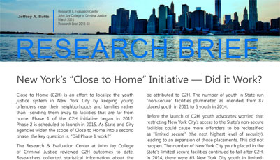 John Jay College Report Finds New York's "Close to Home" Initiative ...
